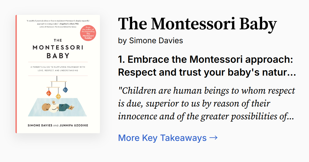 The Montessori Baby | Summary, Audio, Quotes, FAQ