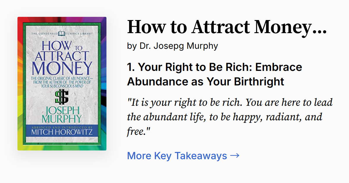 How to Attract Money (Condensed Classics) | Summary, Audio, Quotes, FAQ
