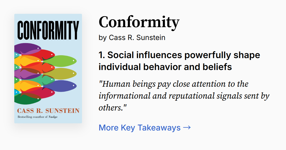 Conformity by Cass R. Sunstein | Summary, Audio, Quotes, FAQ