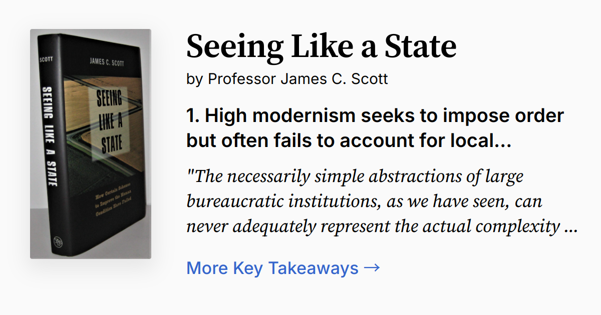 Seeing Like a State | Summary, Audio, Quotes, FAQ