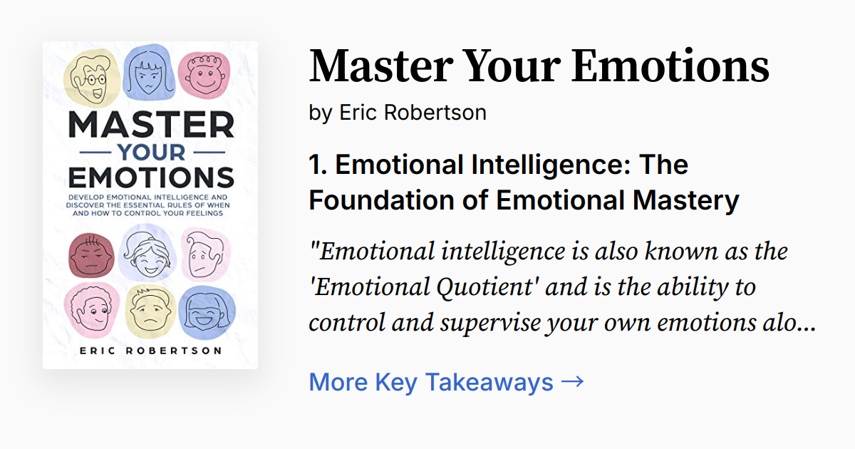 Master Your Emotions | Summary, Audio, Quotes, FAQ