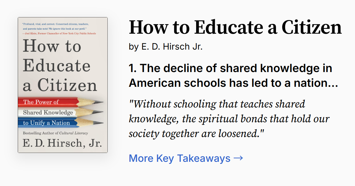 How to Educate a Citizen | Summary, Audio, Quotes, FAQ