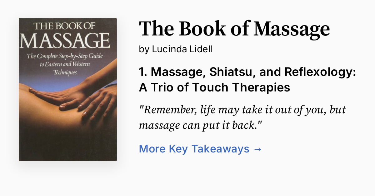 The Book of Massage | Summary, Audio, Quotes, FAQ