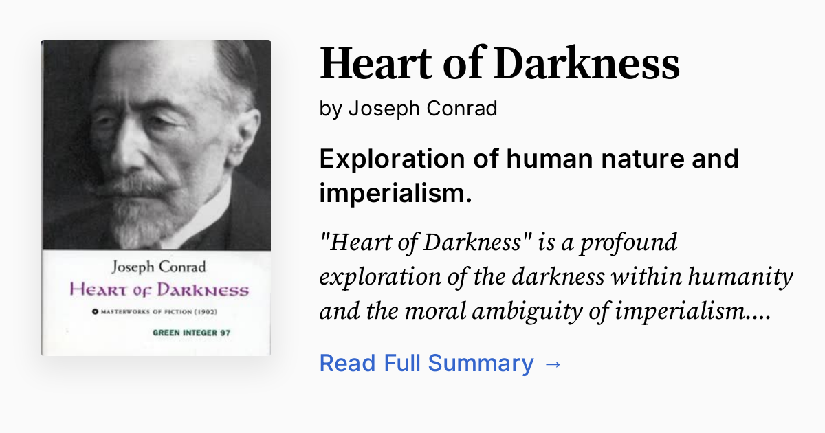 Heart of Darkness | Summary, Audio, Analysis, FAQ