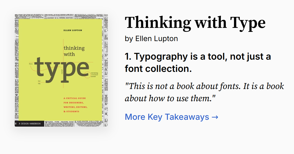 Thinking with Type | Summary, Quotes, FAQ, Audio