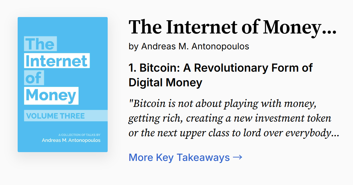 The Internet of Money, Volume Three | Summary, Audio, Quotes, FAQ