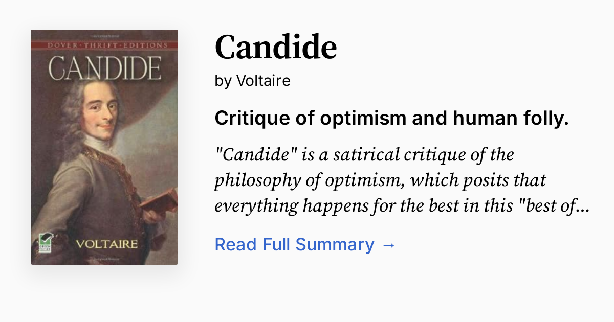 Candide by Voltaire | Summary, Analysis, FAQ