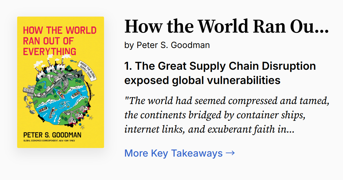 How the World Ran Out of Everything | Summary, Audio, Quotes, FAQ
