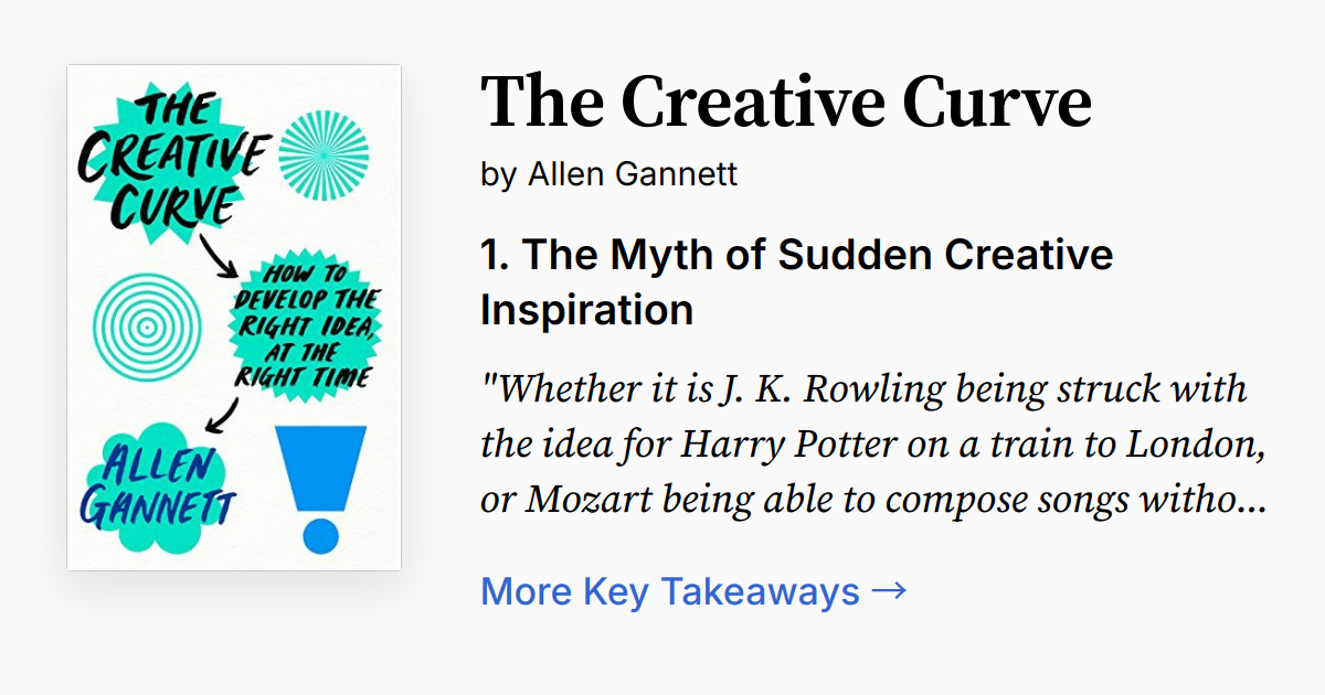 The Creative Curve | Summary, Audio, Quotes, FAQ