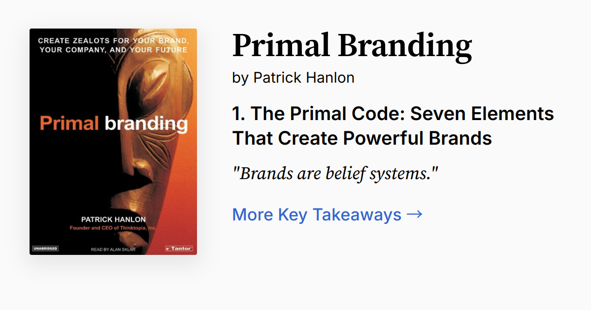 Primal Branding | Summary, Audio, Quotes