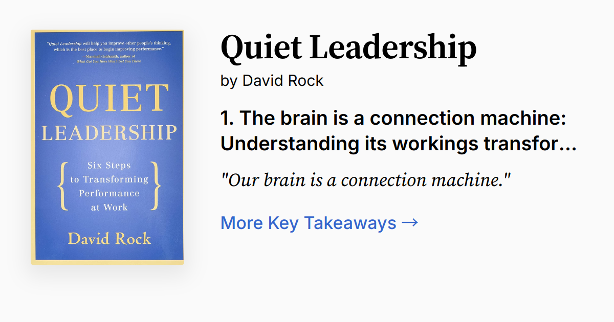 Quiet Leadership | Summary, Audio, Quotes, FAQ