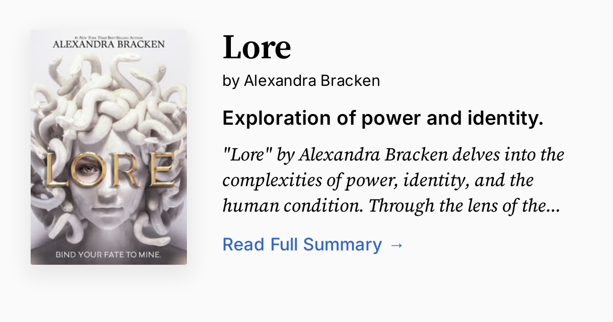 Lore by Alexandra Bracken | Summary, Analysis, FAQ
