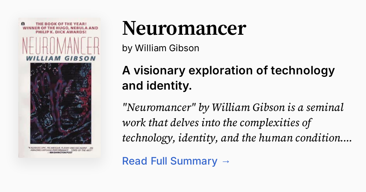 Neuromancer by William Gibson | Summary, Analysis, FAQ