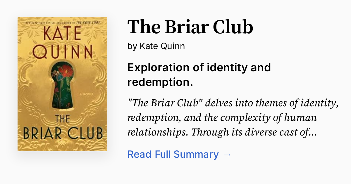 The Briar Club by Kate Quinn | Summary, Analysis, FAQ
