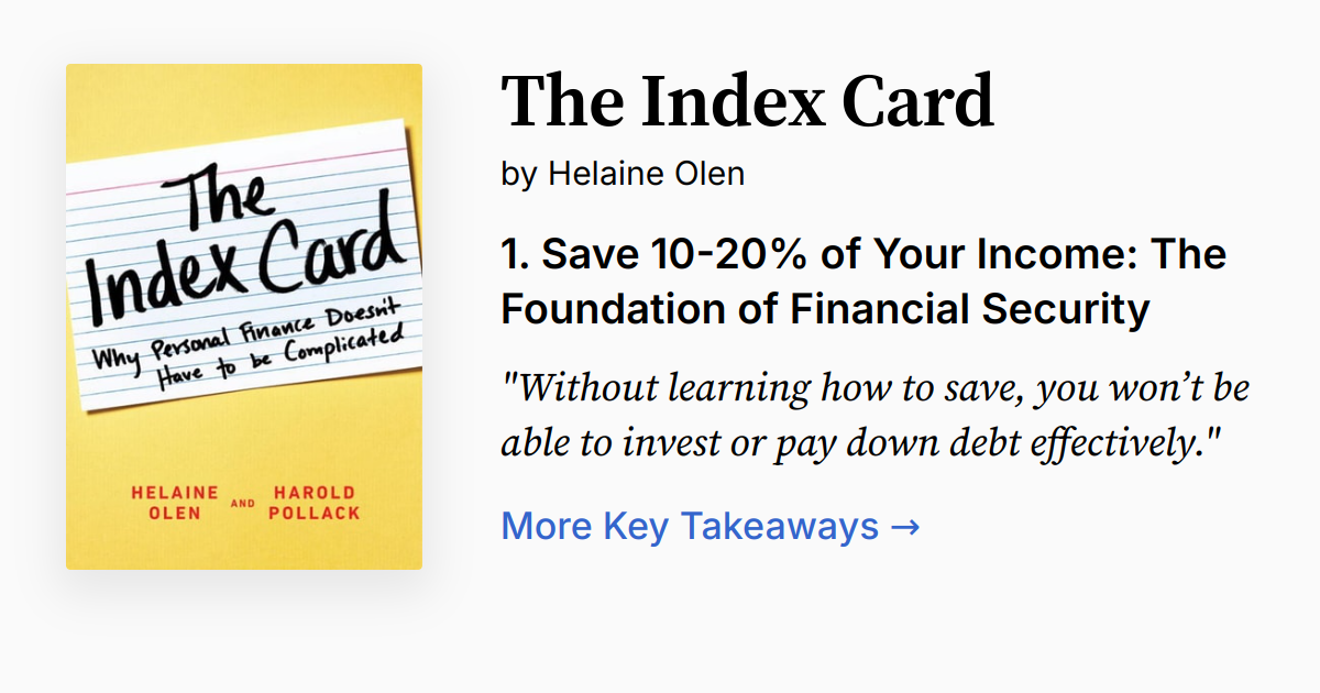 The Index Card by Helaine Olen | Summary, Quotes, FAQ, Audio