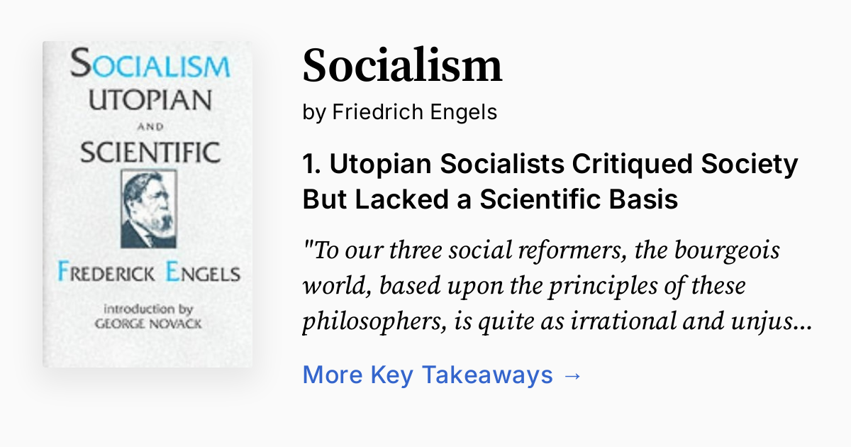 Socialism by Friedrich Engels | Summary, Audio, Quotes, FAQ