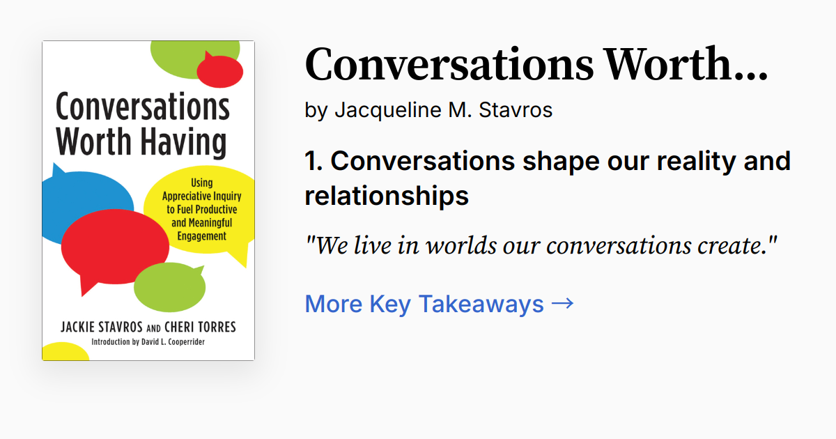 Conversations Worth Having | Summary, Audio, Quotes, FAQ