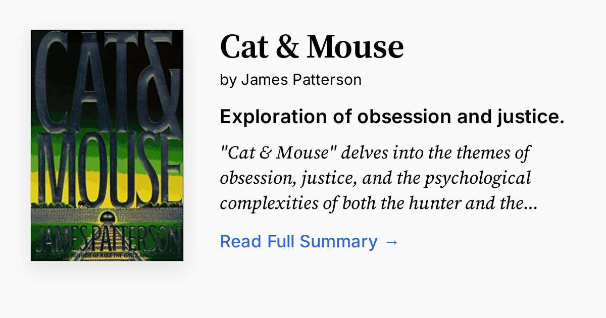 Cat & Mouse by James Patterson | Summary, Analysis, FAQ