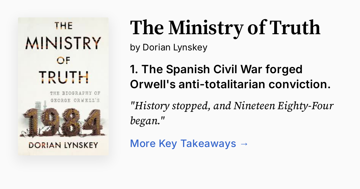 The Ministry of Truth | Summary, Audio, Quotes