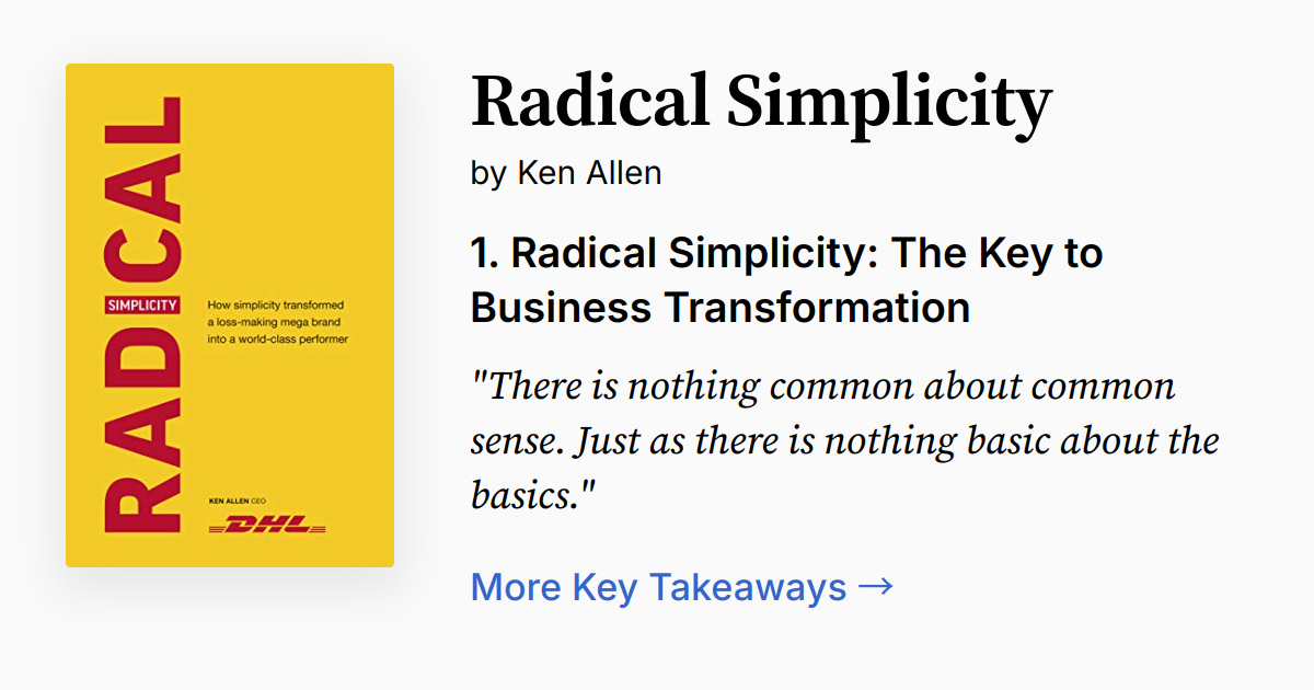 Radical Simplicity | Summary, Quotes, FAQ, Audio