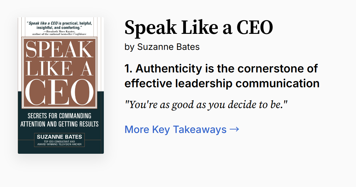 Speak Like a CEO | Summary, Audio, Quotes, FAQ