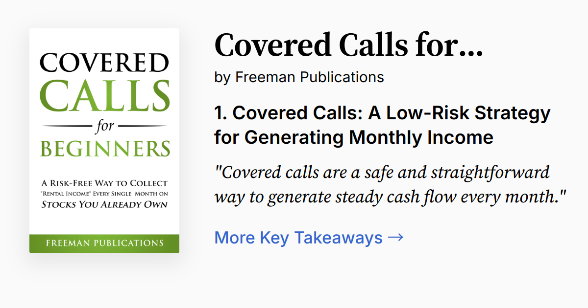 Covered Calls for Beginners | Summary, Audio, Quotes, FAQ