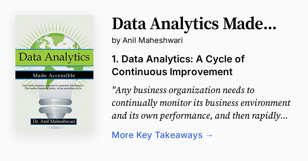 Data Analytics Made Accessible | Summary, Audio, Quotes, FAQ