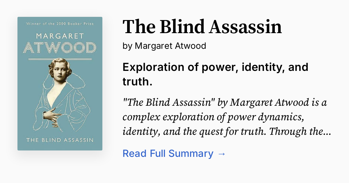 The Blind Assassin | Summary, Audio, Analysis, FAQ