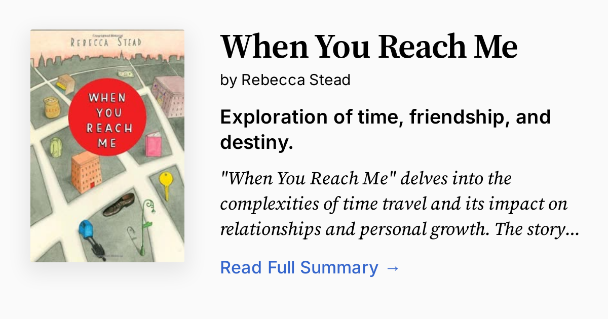 When You Reach Me | Summary, Analysis, FAQ