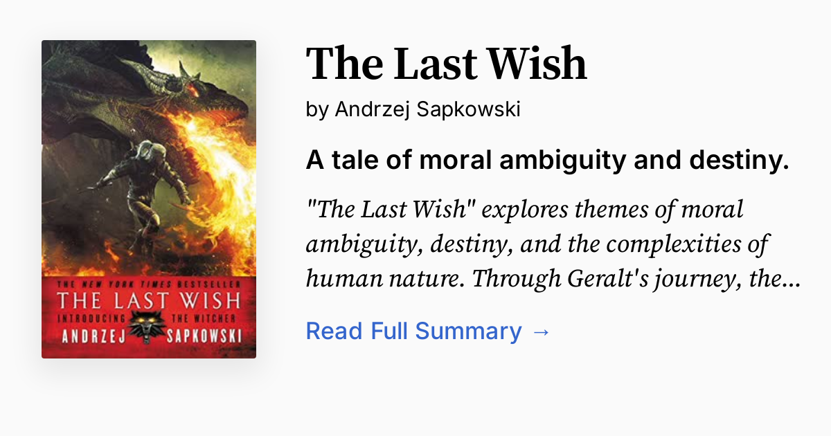The Last Wish by Andrzej Sapkowski | Summary, Audio, Analysis, FAQ