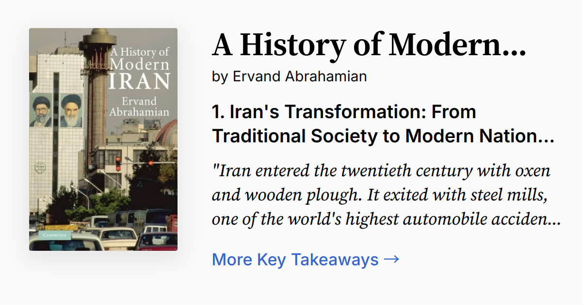 A History of Modern Iran | Summary, Audio, Quotes, FAQ