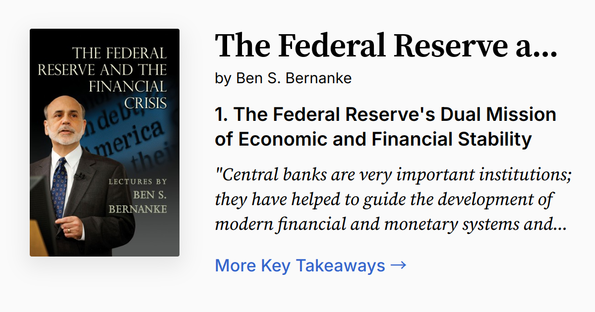 The Federal Reserve and the Financial Crisis | Summary, Audio, Quotes