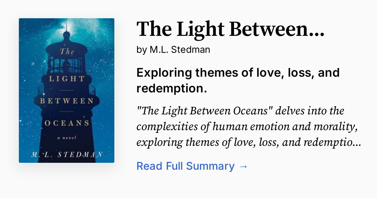The Light Between Oceans | Summary, Analysis, FAQ