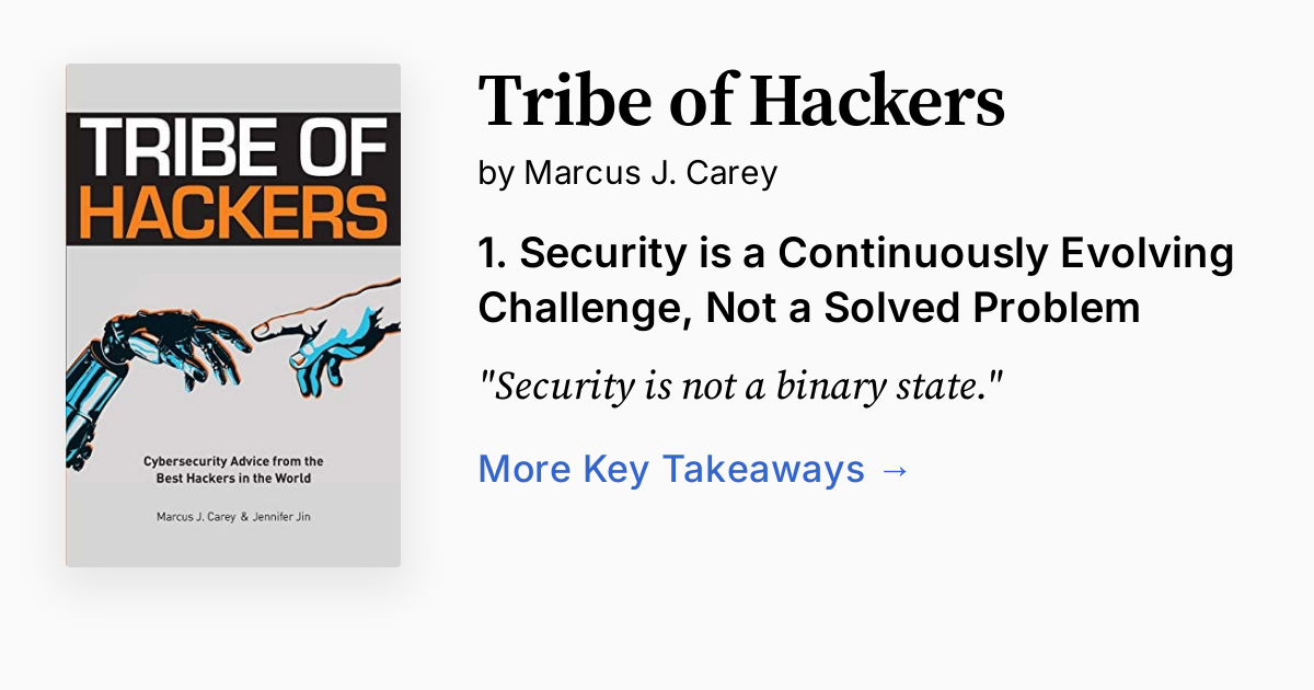 Tribe of Hackers | Résumé, Audio, Quotes