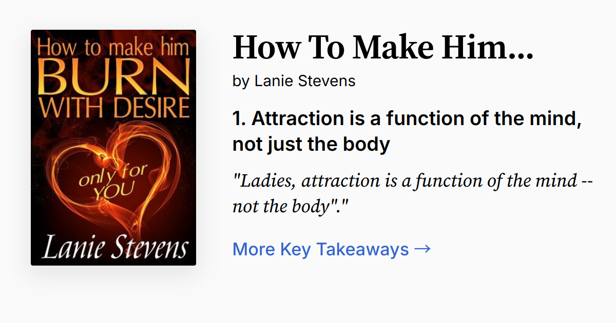 How to Make Him Burn with Desire | Summary, Audio, Quotes