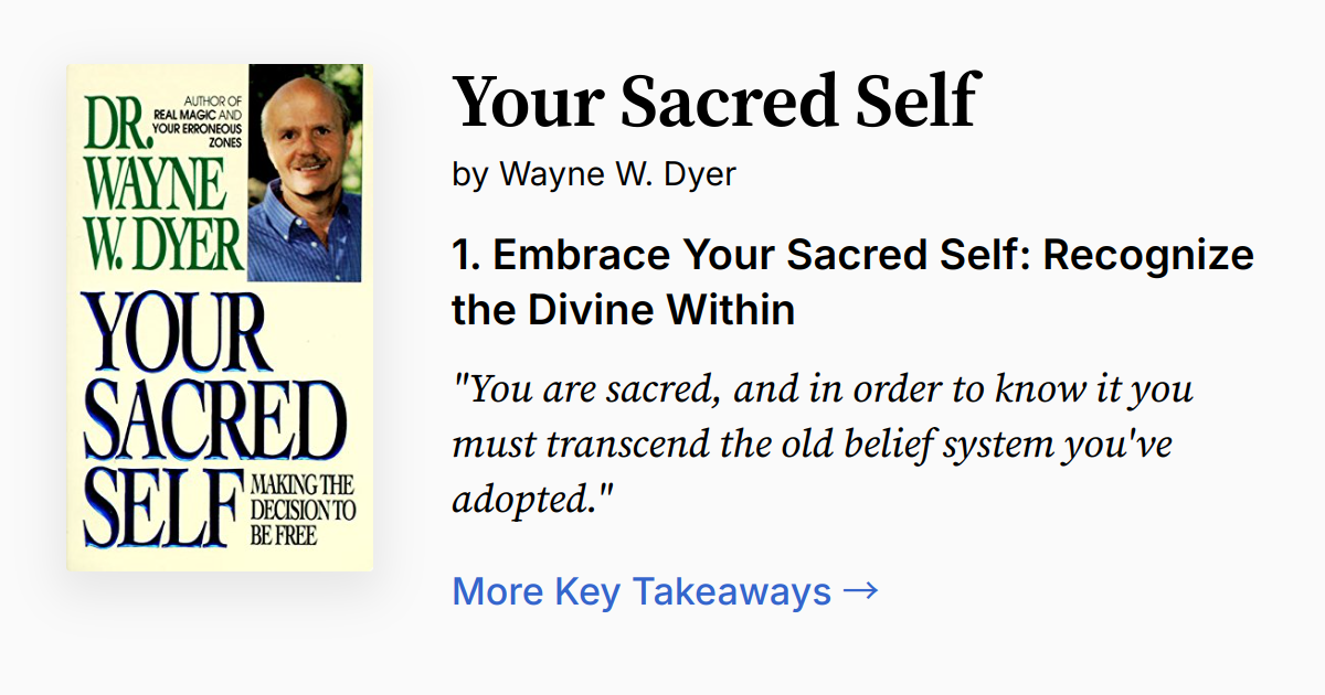 Your Sacred Self | Summary, Audio, Quotes, FAQ