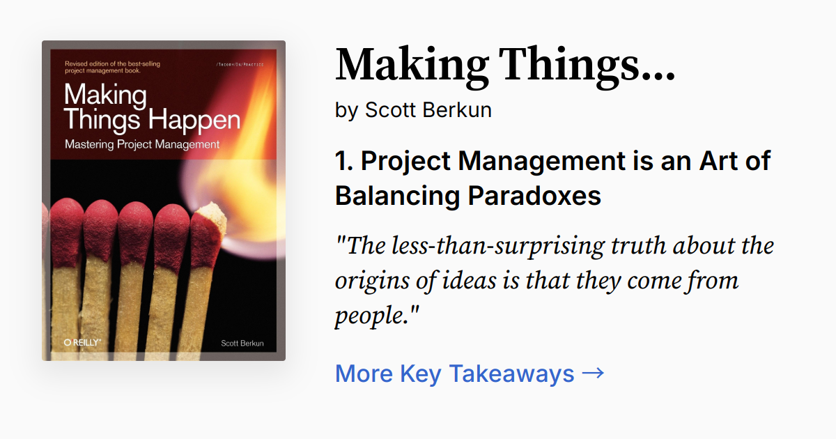 Making Things Happen | Summary, Audio, Quotes, FAQ