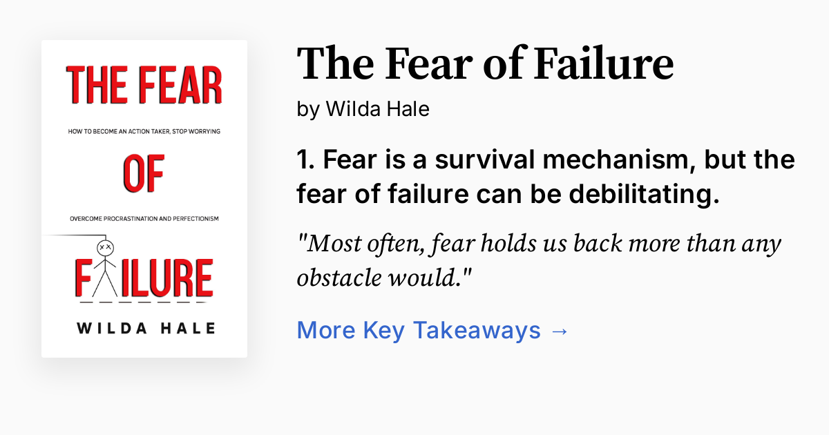 The Fear of Failure | Summary, Audio, Quotes, FAQ