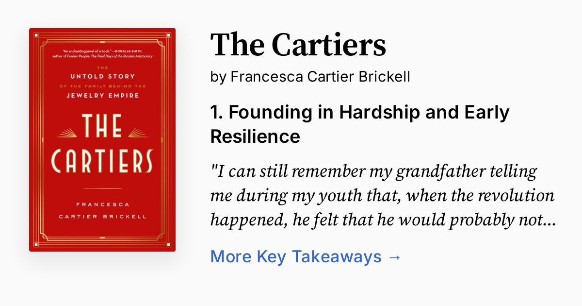 The Cartiers by Francesca Cartier Brickell | Summary, Audio, Quotes