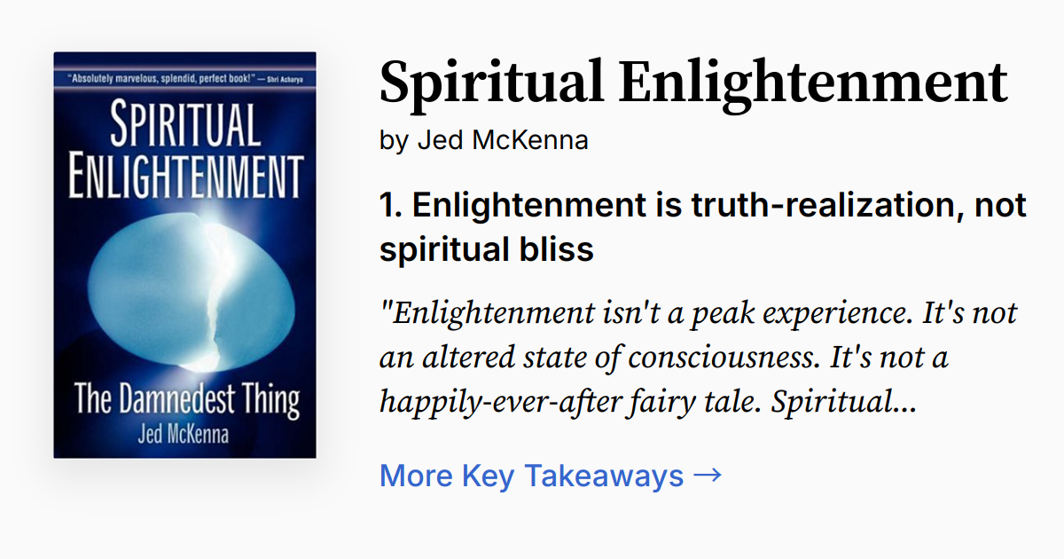 Spiritual Enlightenment | Summary, Audio, Quotes, FAQ
