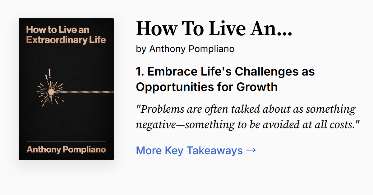 How To Live An Extraordinary Life | Summary, Audio, Quotes, FAQ