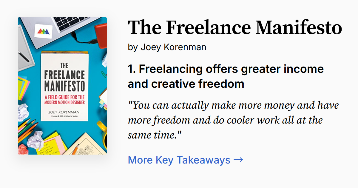 The Freelance Manifesto | Summary, Audio, Quotes, FAQ