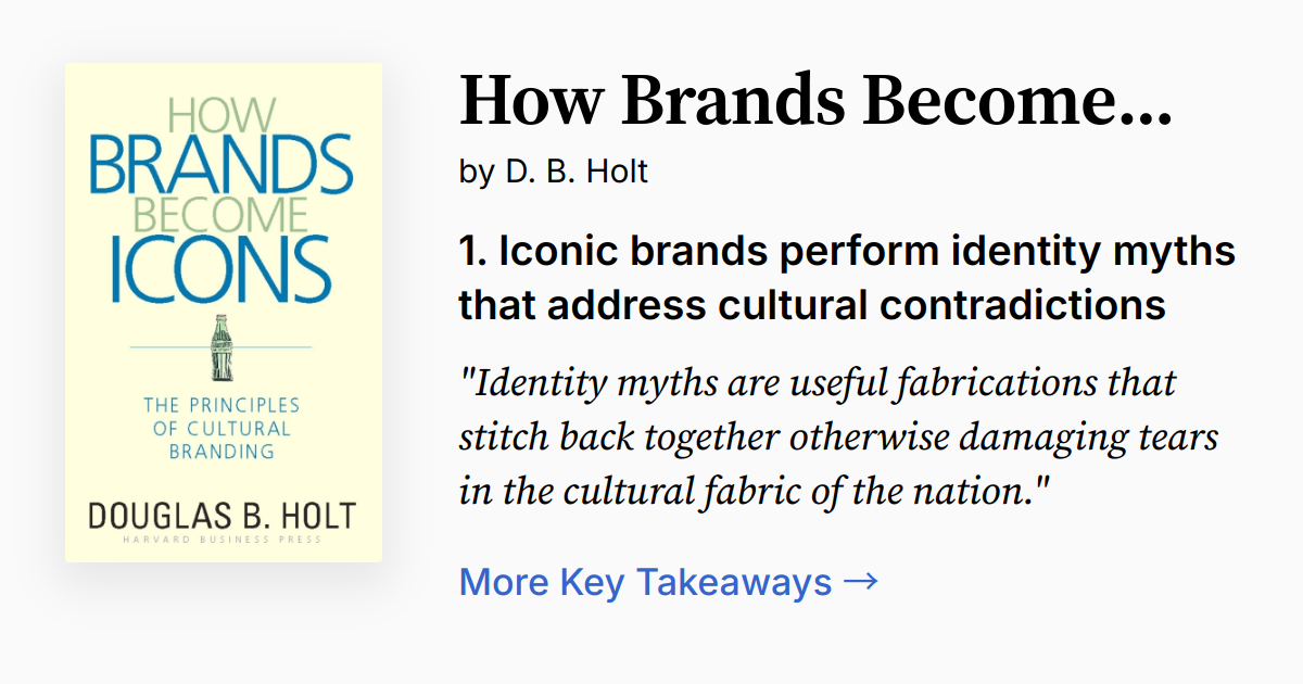 How Brands Become Icons | Summary, Quotes, FAQ, Audio