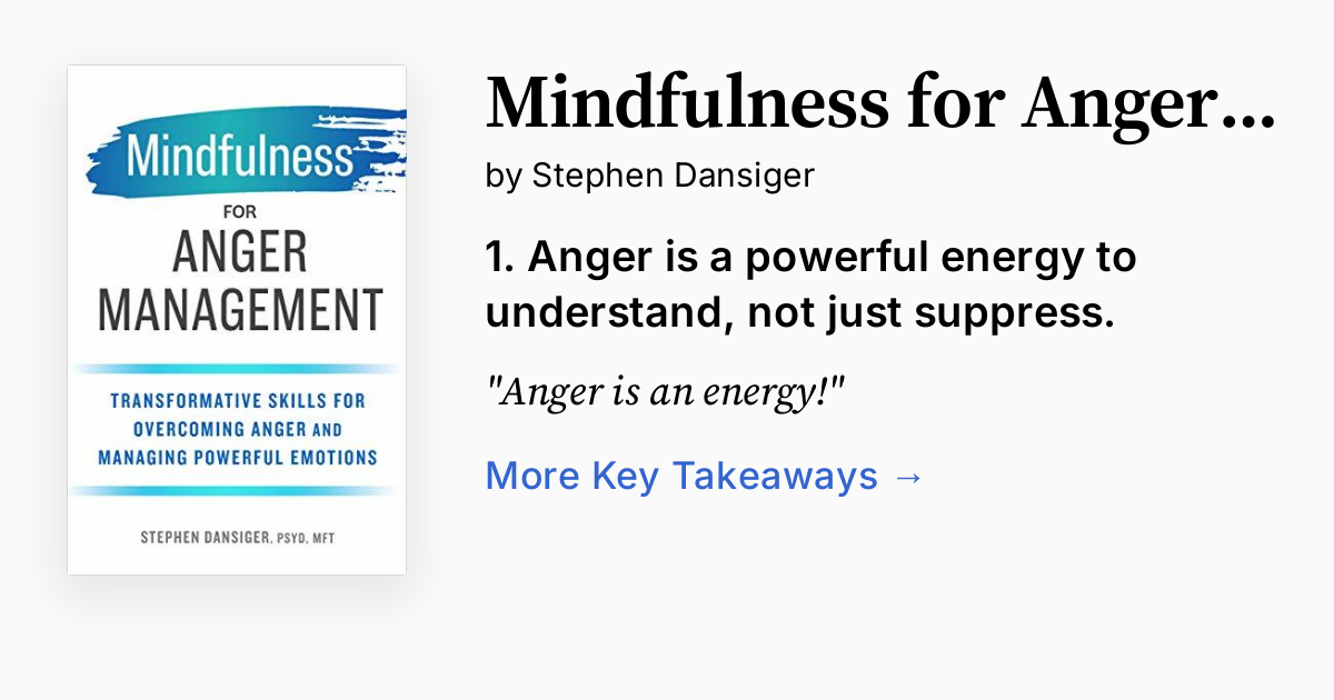 Mindfulness for Anger Management | Summary, Quotes, Audio