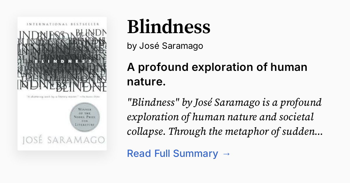 Blindness by José Saramago | Summary, Audio, Analysis, FAQ
