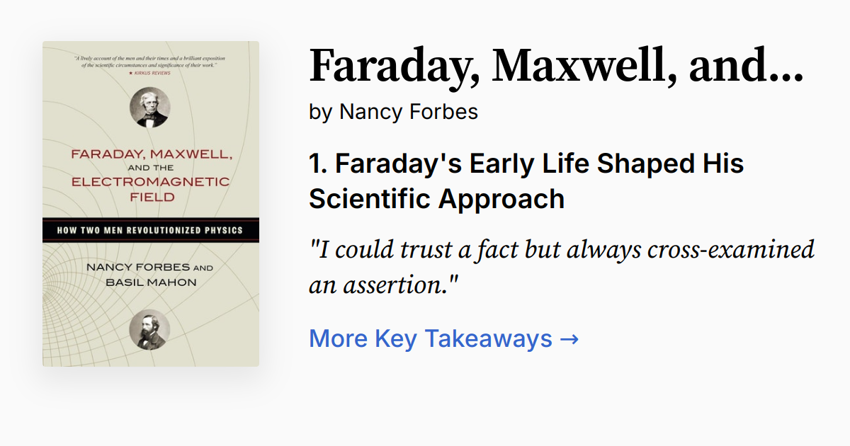 Faraday, Maxwell, and the Electromagnetic Field | Summary, Quotes, FAQ ...