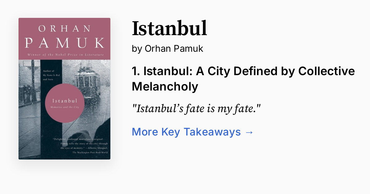 Istanbul by Orhan Pamuk | Summary, Audio, Quotes, FAQ