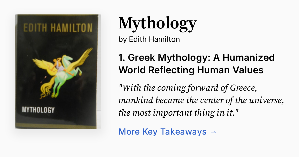 Mythology by Edith Hamilton | Summary, Quotes, FAQ, Audio