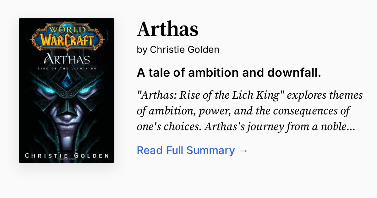 Arthas by Christie Golden | Summary, Audio, Analysis, FAQ