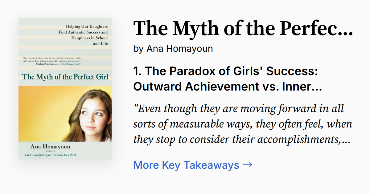 The Myth of the Perfect Girl | Summary, Audio, Quotes